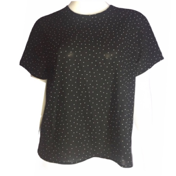 Rena Rowan | Tops | Nwt Rena Rowan Black Polka Dot Blouse Size | Poshmark